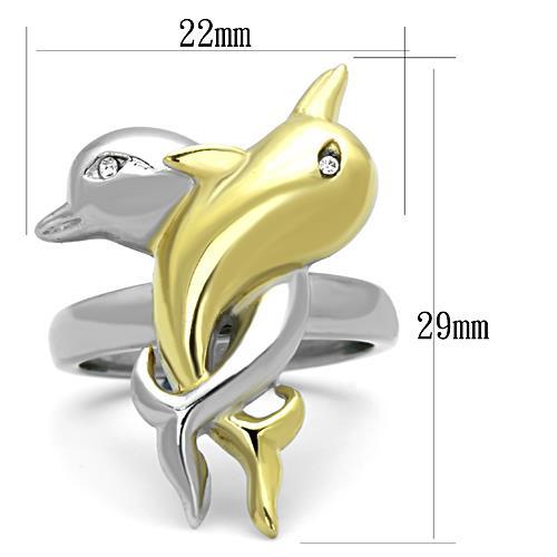 Two Tone Playful Whales Ring Stainless Steel TK316 | eBay