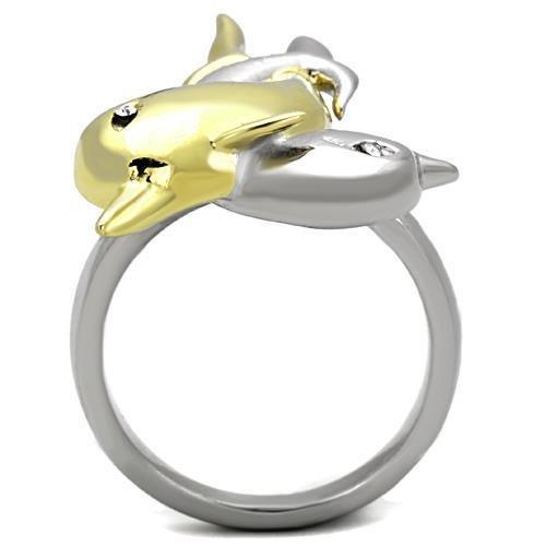 Two Tone Playful Whales Ring Stainless Steel TK316 | eBay