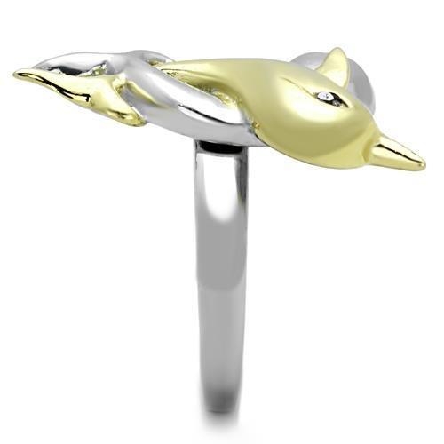 Two Tone Playful Whales Ring Stainless Steel TK316 | eBay