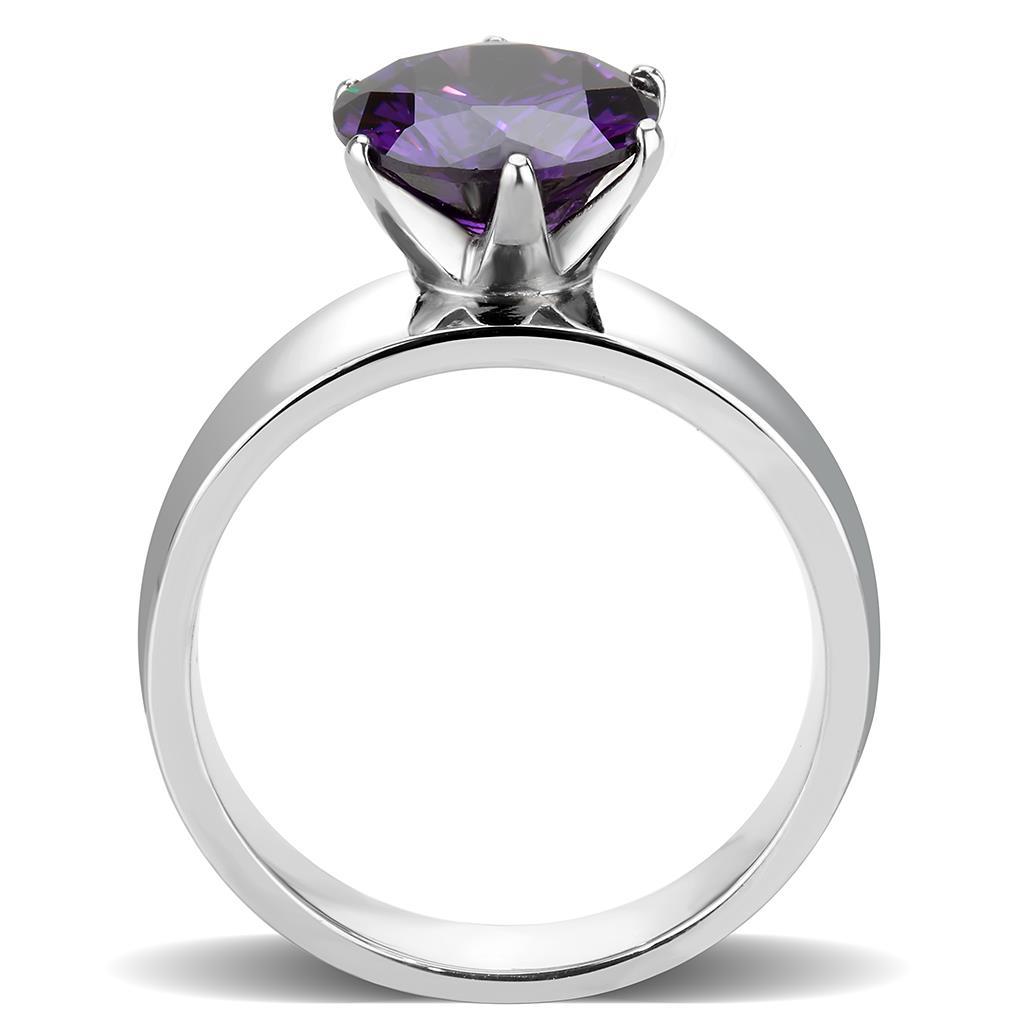 8mm Purple CZ Ring Stainless Steel TK316 | eBay